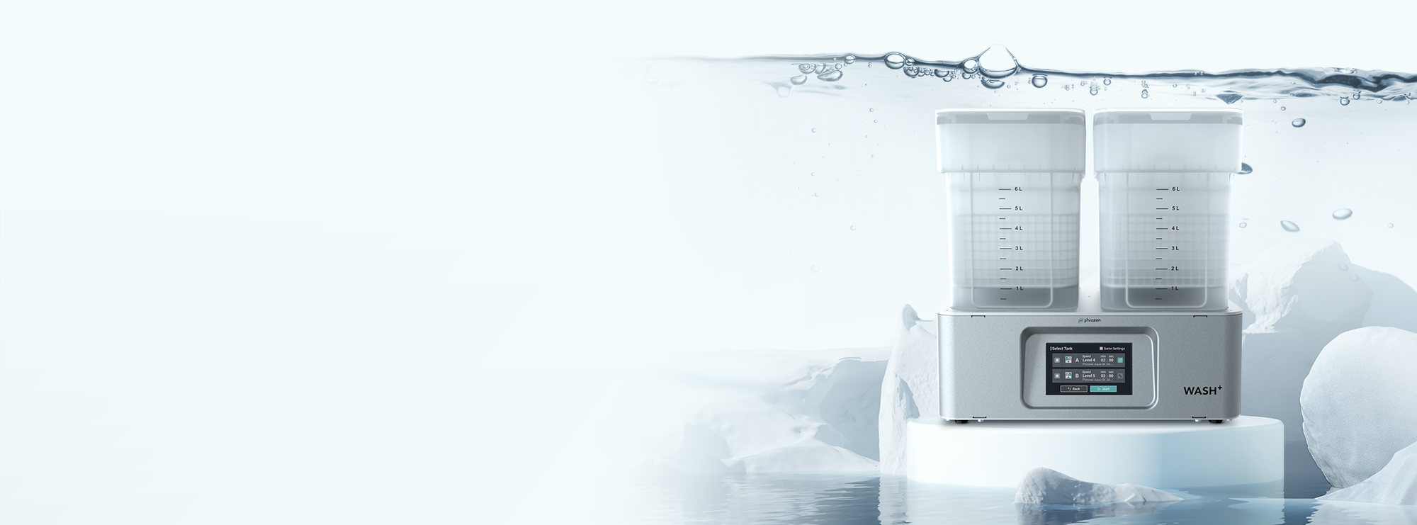 Phrozen WASH+ | Dual-Tank Cleaning for Dental 3D Prints